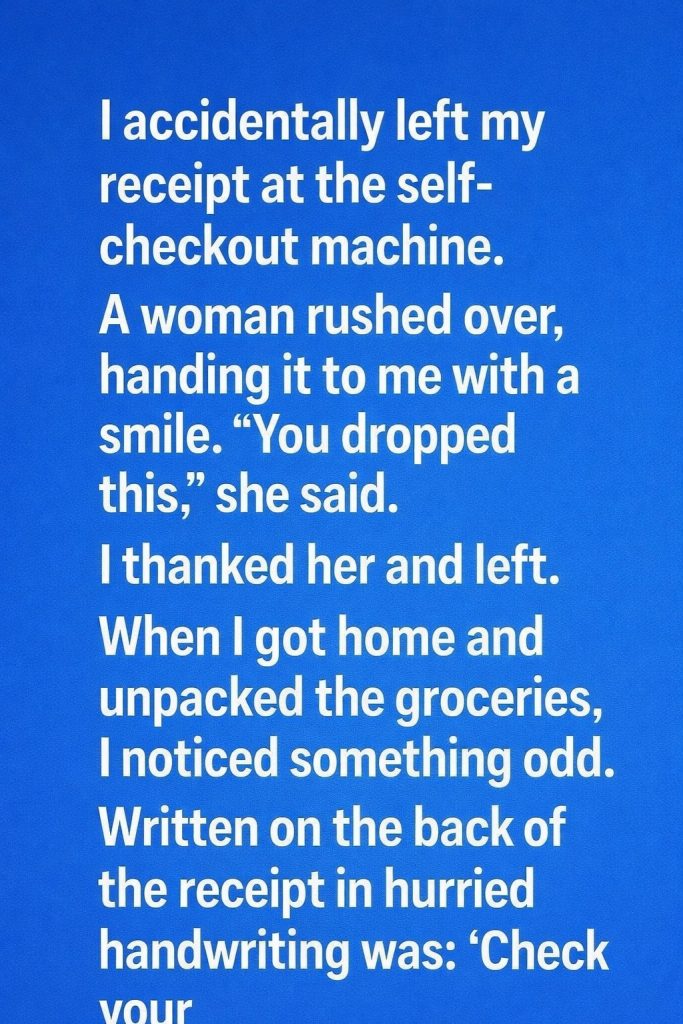 A Message Hidden on a Grocery Receipt - Pizza Time