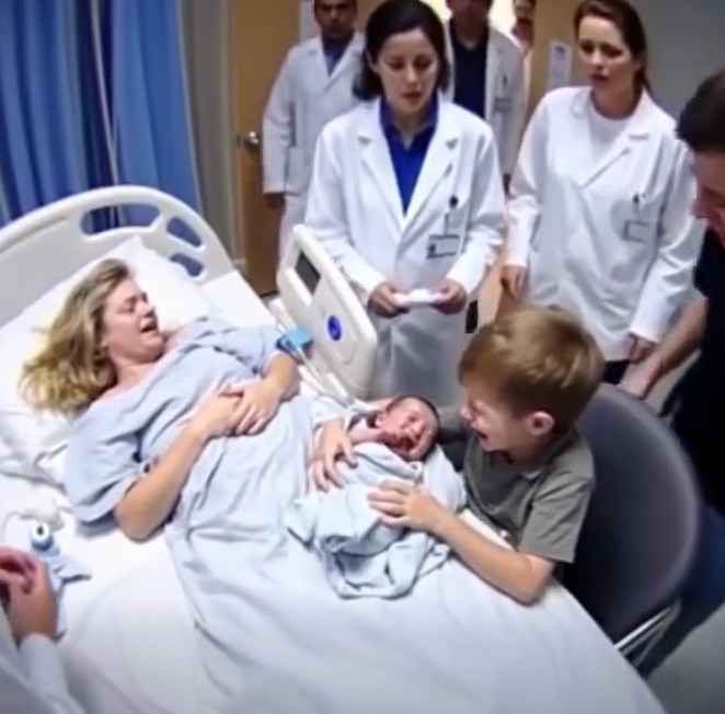 As his brother held him for the first time, the baby—believed to be ...